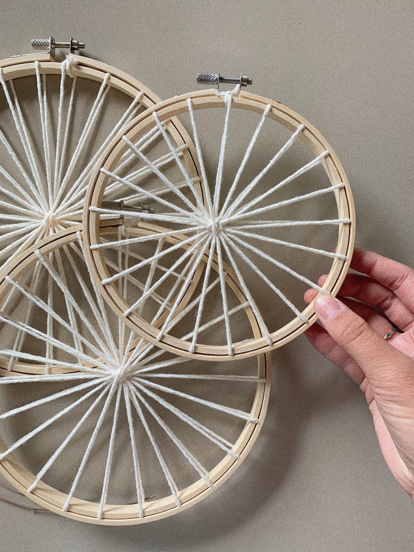 Pre-Warped Hoops for Weaving – Handy Knots