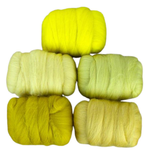Mixed Merino Wool Variety Pack | Lemon Drop (Yellows) 250 Grams, 23 Mi ...